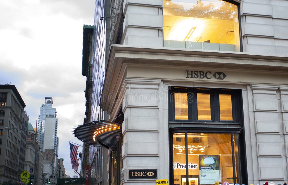 Hsbc banking in new york editorial photography. Image of york - 381747467