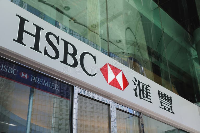 HSBC sign editorial image. Image of office, name, brand - 21080225