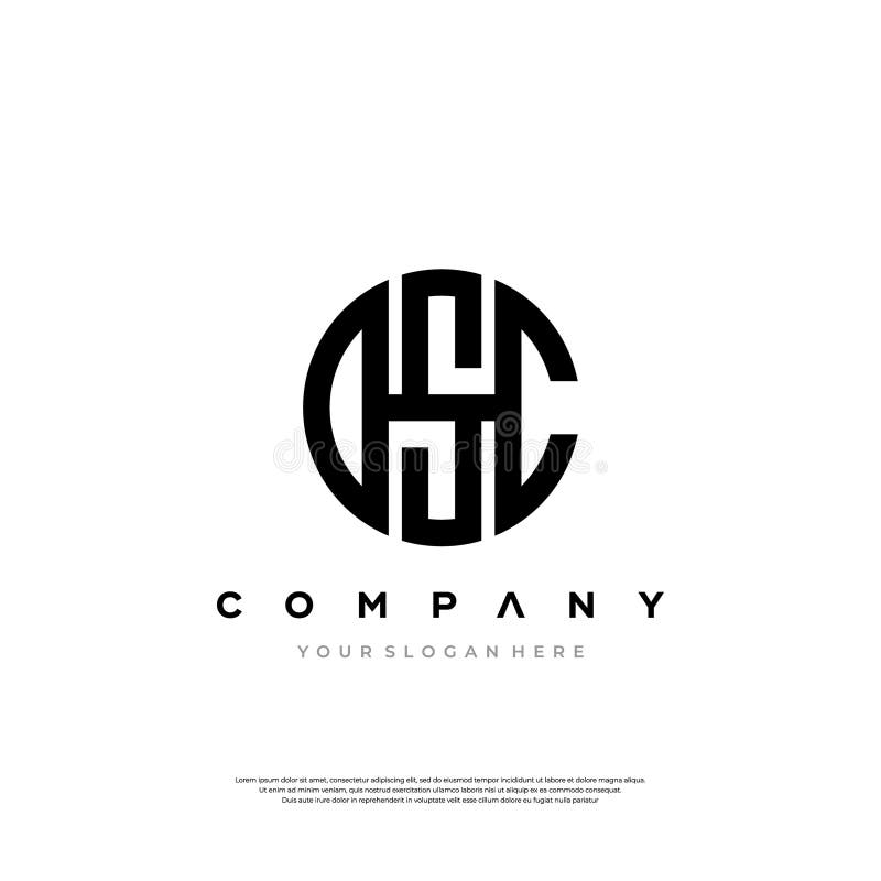 HSC Letter Logo Design stock vector. Illustration of font - 322296267