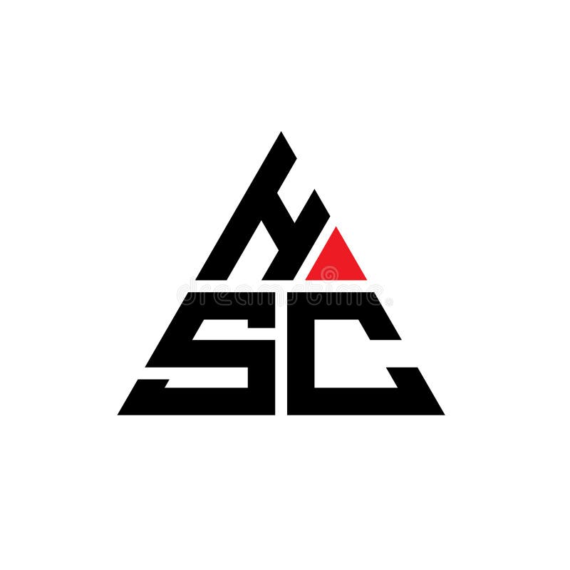 HSC Triangle Letter Logo Design with Triangle Shape. HSC Triangle Logo ...