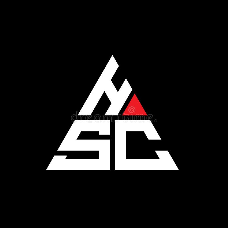 HSC Triangle Letter Logo Design with Triangle Shape. HSC Triangle Logo ...