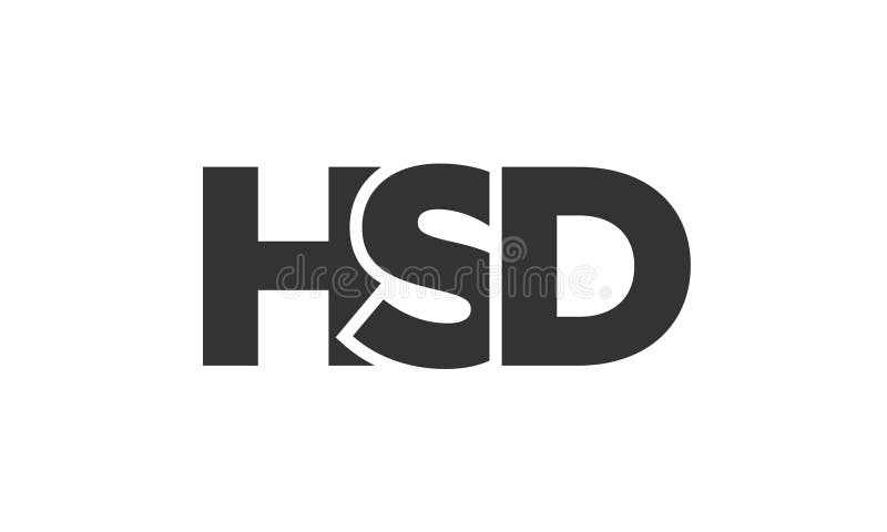 HSD Logo Design Template with Strong and Modern Bold Text. Initial ...