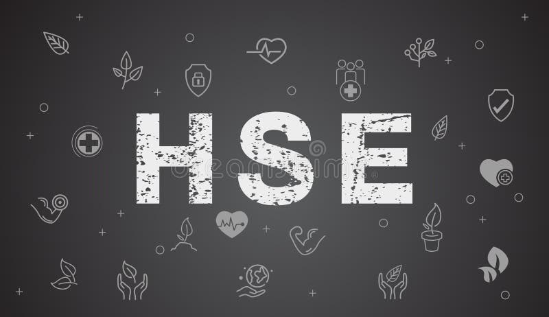 HSE Concept ,Health Safety Environment Acronym, Vector Icon Design ...