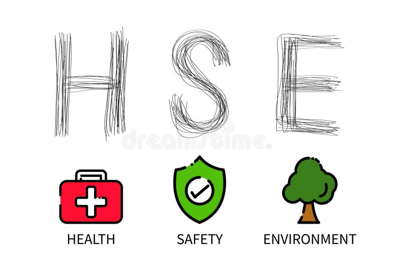 HSE Concept ,Health Safety Environment Acronym, Vector Icon Design ...