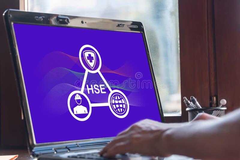Hse Concept on a Laptop Screen Stock Image - Image of laptop, security ...