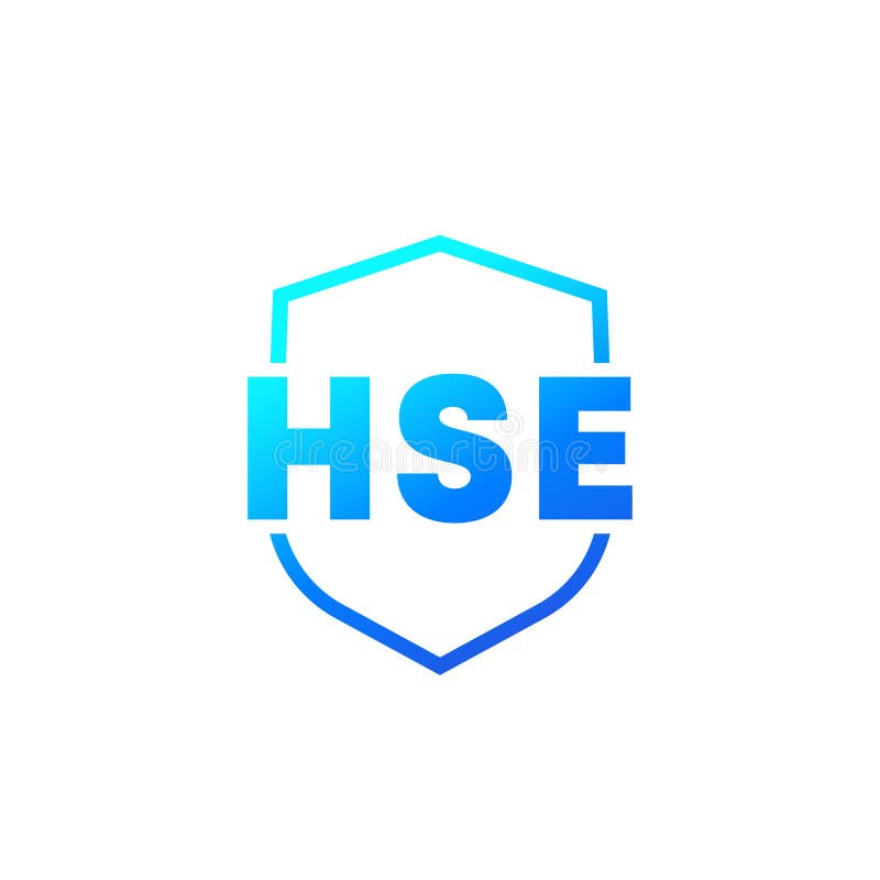 HSE Icon with a Shield, Vector Design Stock Vector - Illustration of ...
