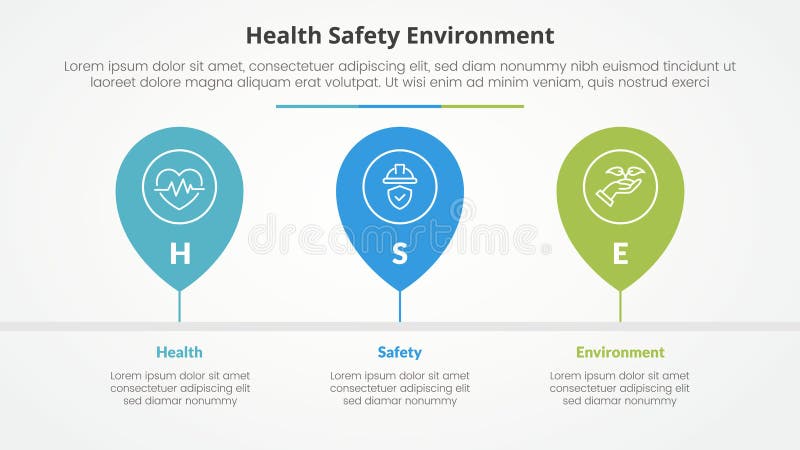 HSE Infographic Concept for Slide Presentation with Pin Tagging ...