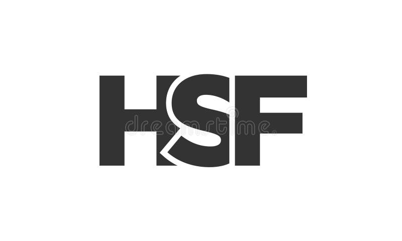 HSF Logo Design Template with Strong and Modern Bold Text. Initial ...