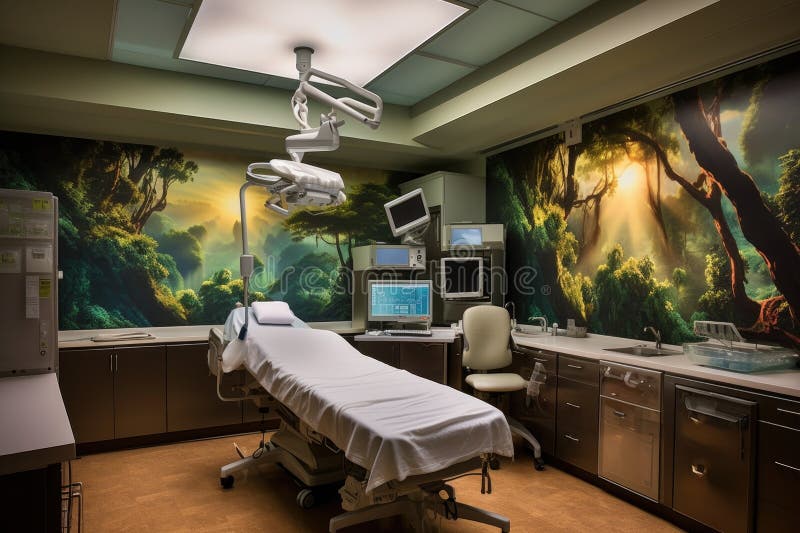 Hsg Procedure Room with Medical Lighting Stock Illustration ...