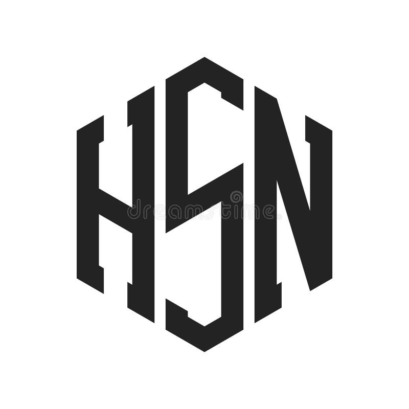 HSN Logo Design. Initial Letter HSN Monogram Logo Using Hexagon Shape ...