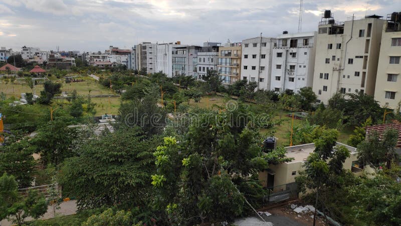 Hsr Layout Park Aerial View Stock Image - Image of aerial, layout ...