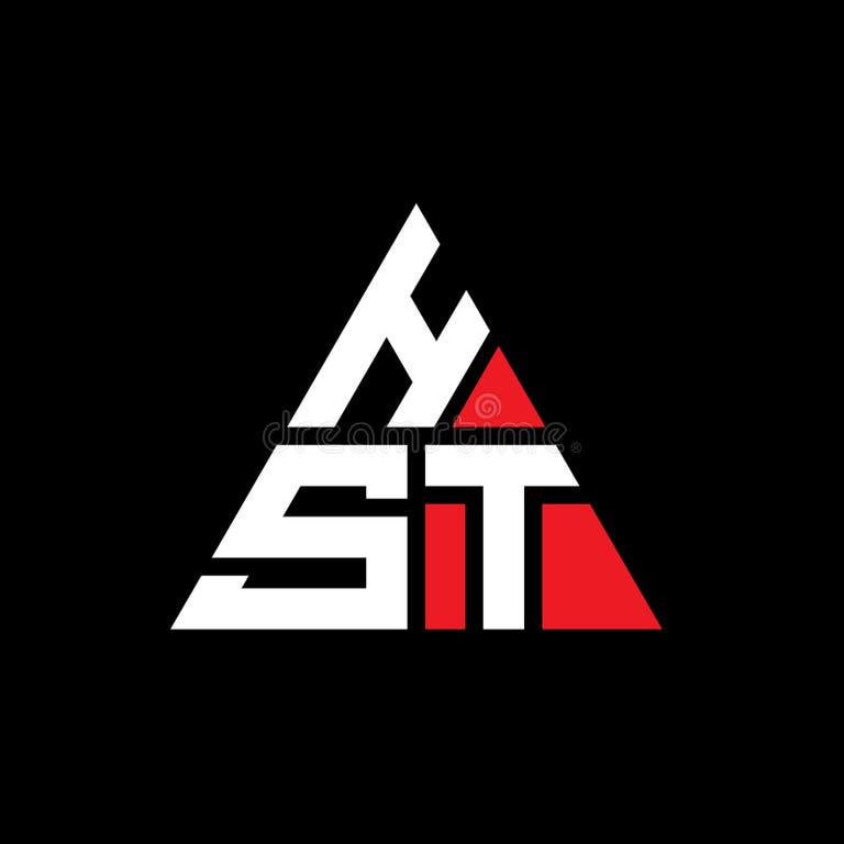 HST Triangle Letter Logo Design with Triangle Shape. HST Triangle Logo ...