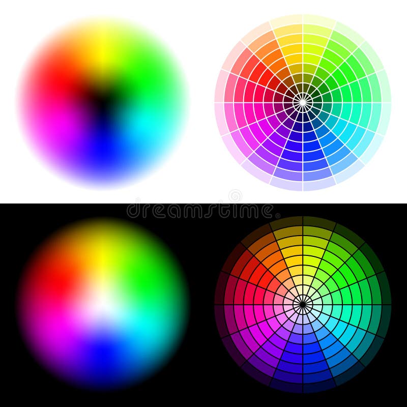 RGB color wheels stock vector. Illustration of brightness - 8587657