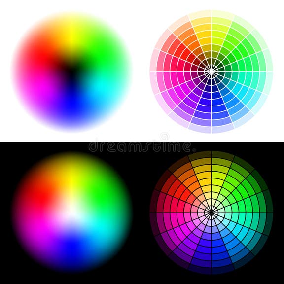 RGB color wheels stock vector. Illustration of brightness - 8587657