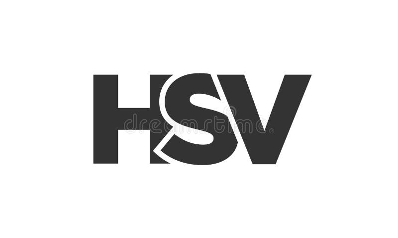 HSV Logo Design Template with Strong and Modern Bold Text. Initial ...