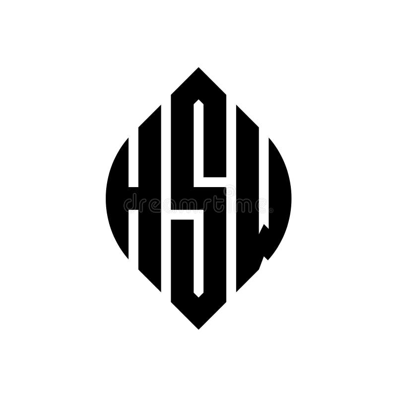 HSW Circle Letter Logo Design with Circle and Ellipse Shape. HSW ...