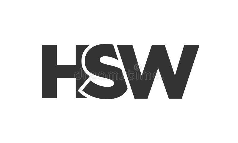 HSW Logo Design Template with Strong and Modern Bold Text. Initial ...