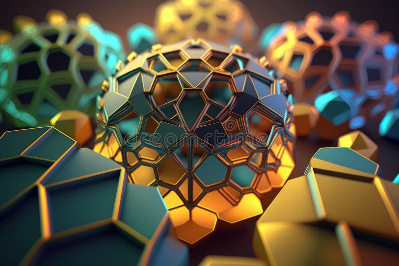 Ht, and Color GradingVibrant Brain Art: 3D Geometric Patterns with ...