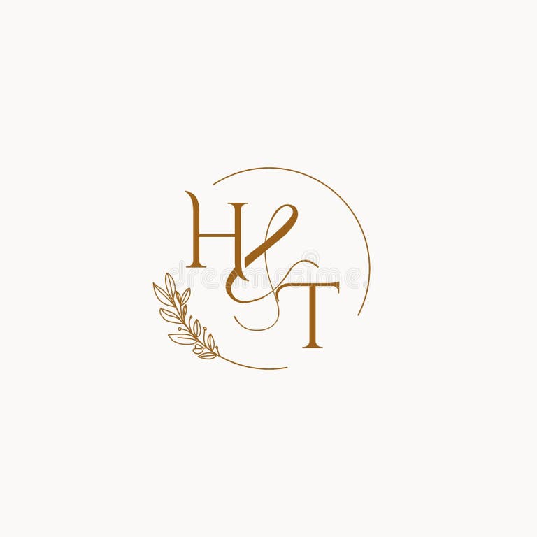 HT Initial Wedding Monogram Logo Stock Illustration - Illustration of ...