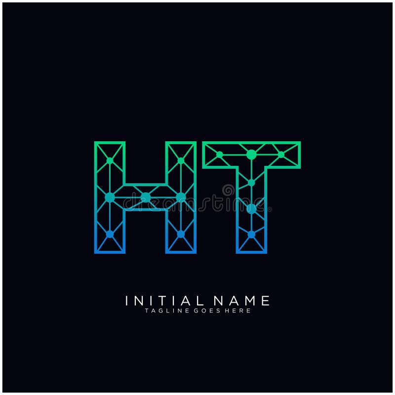 HT Letter Logo Icon Design Template Elements Stock Vector ...