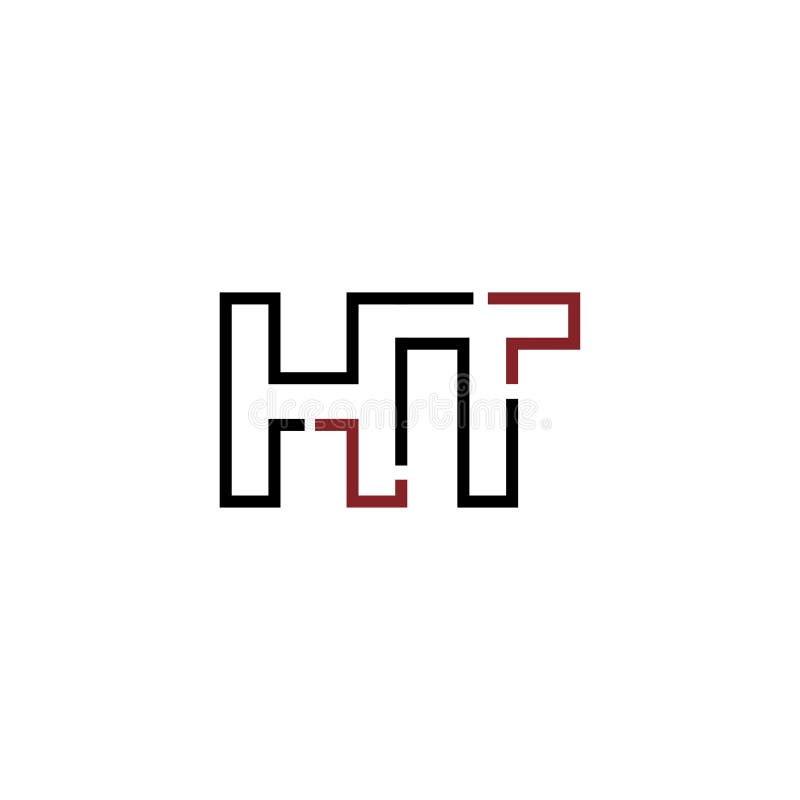 HT Letter Logo Icon Design Template Elements Stock Vector ...