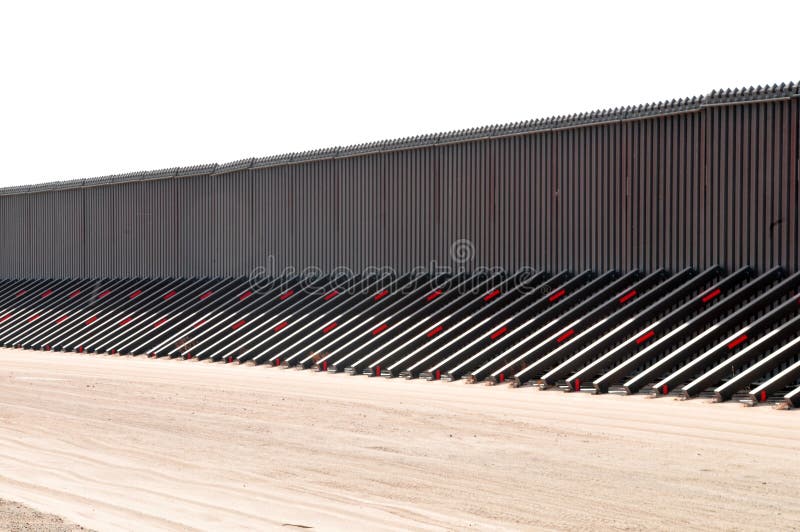 Border Wall between United States and Mexico Stock Image - Image of ...