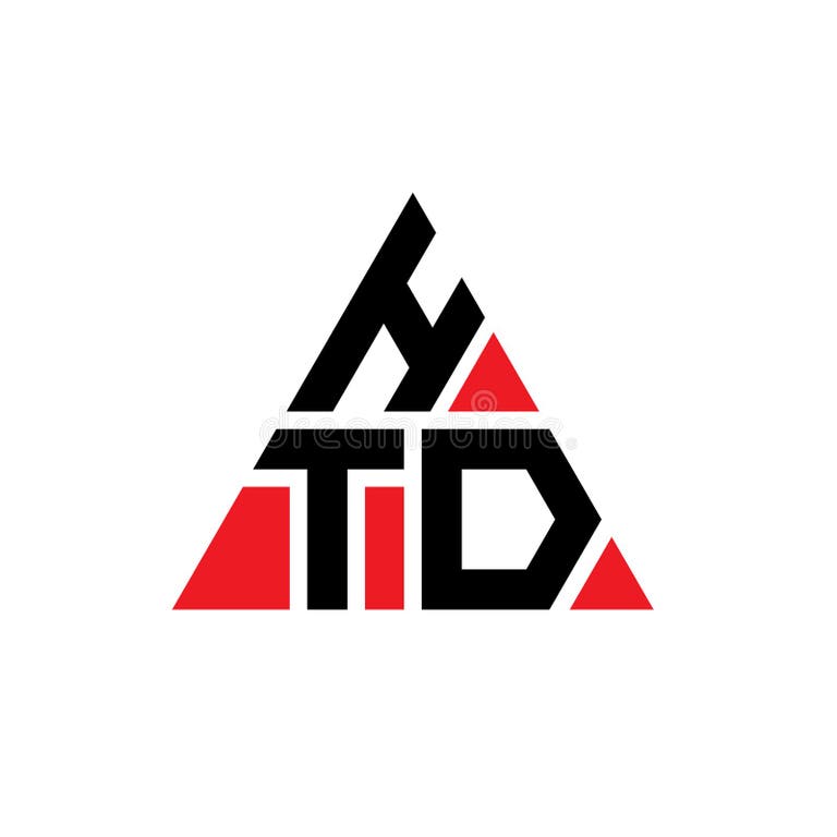 HTD Triangle Letter Logo Design with Triangle Shape. HTD Triangle Logo ...
