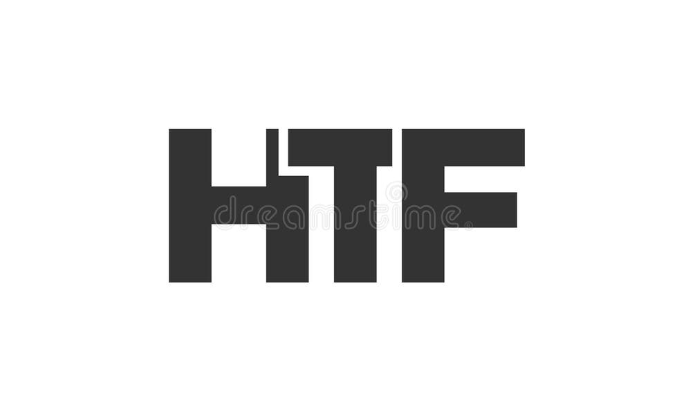 HTF Logo Design Template with Strong and Modern Bold Text. Initial ...