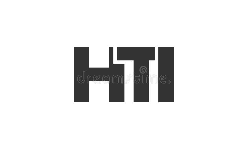 HTI Logo Design Template with Strong and Modern Bold Text. Initial ...