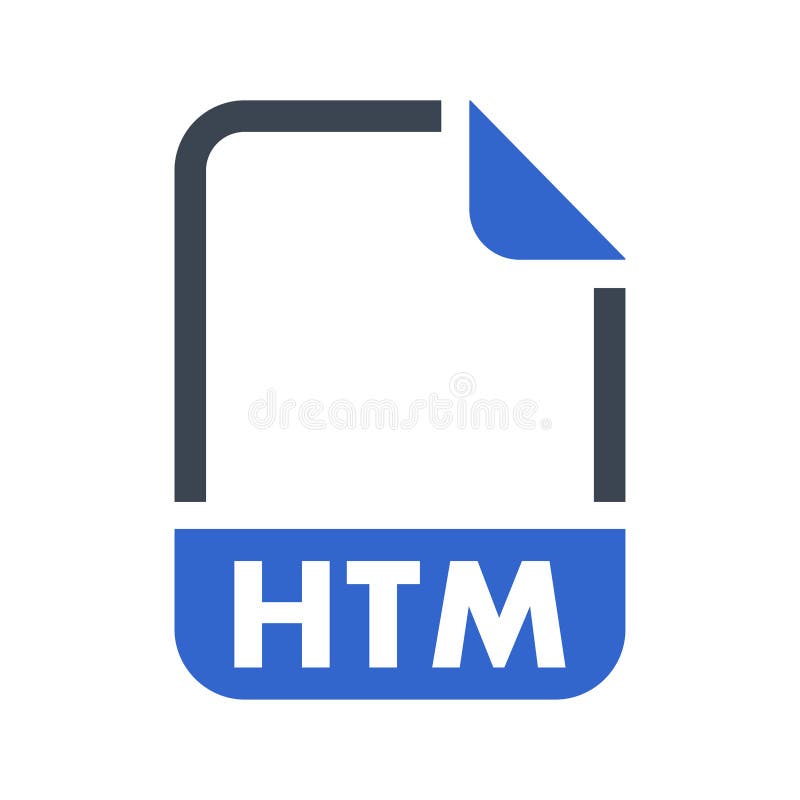 HTM File format icon stock vector. Illustration of graphic - 174902383