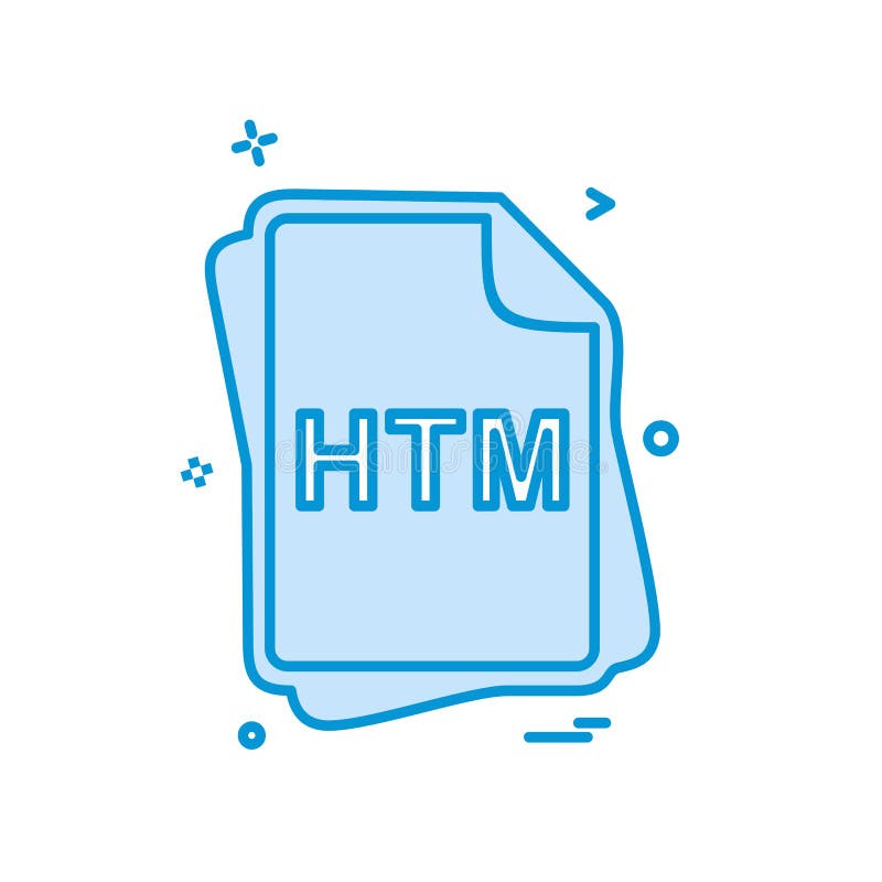 HTM File Type Icon Design Vector Stock Vector - Illustration of ...