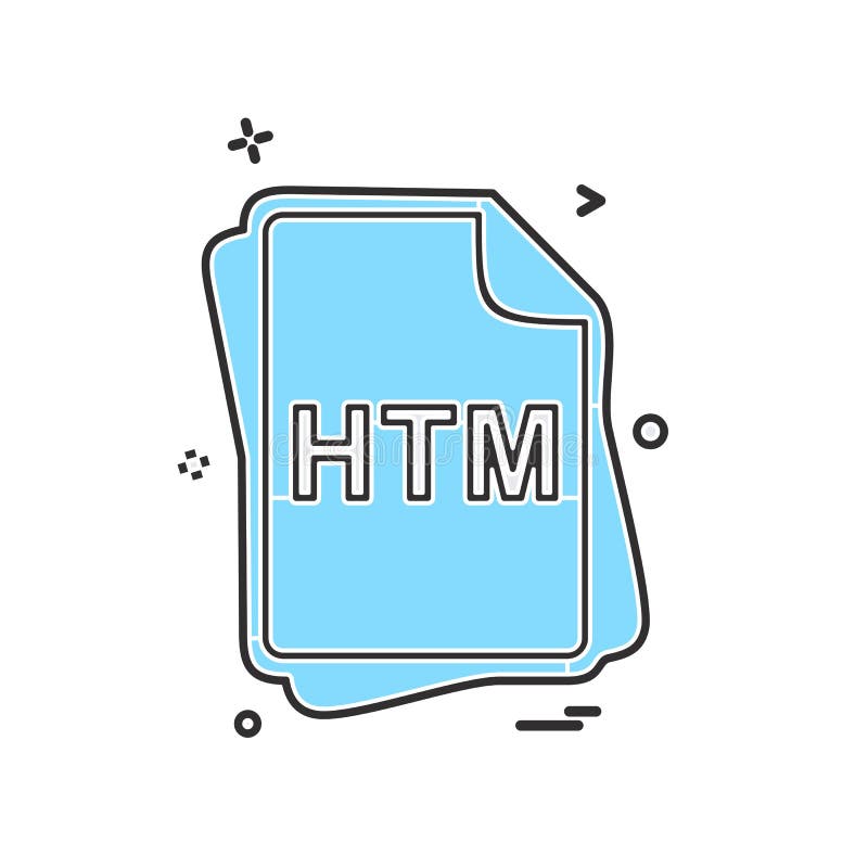 HTM File Type Icon Design Vector Stock Vector - Illustration of concept ...