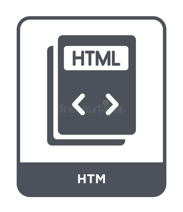 Htm Icon in Trendy Design Style. Htm Icon Isolated on White Background ...