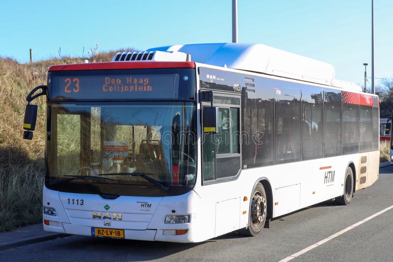 HTM S White City Buses for City Transport in the Hague Editorial Image ...