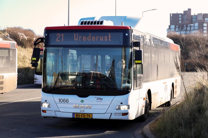 HTM S White City Buses for City Transport in the Hague Editorial Image ...