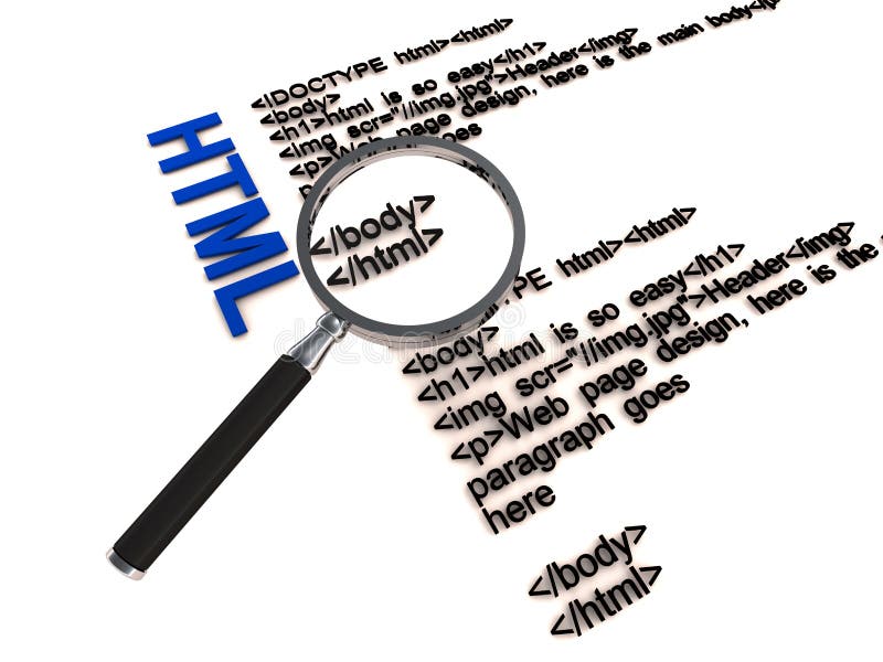 Html code stock illustration. Illustration of encode - 26128203