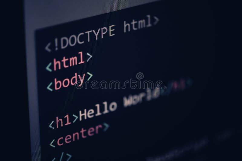 Html Code Html5 Computer Language Programming Javascript Code Internet Text Editor Components