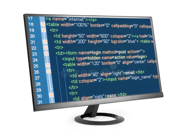 HTML Code on Computer Monitor Stock Image - Image of site, closeup ... HTML Code on Computer Monitor Stock Image - Image of site, closeup ...