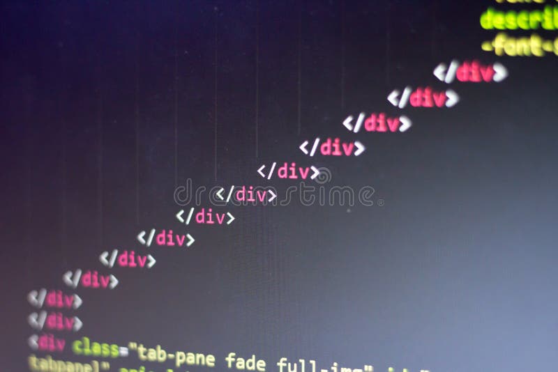 Html Code Computer Programming Source Code Abstract Screen Of Web Developer Digital