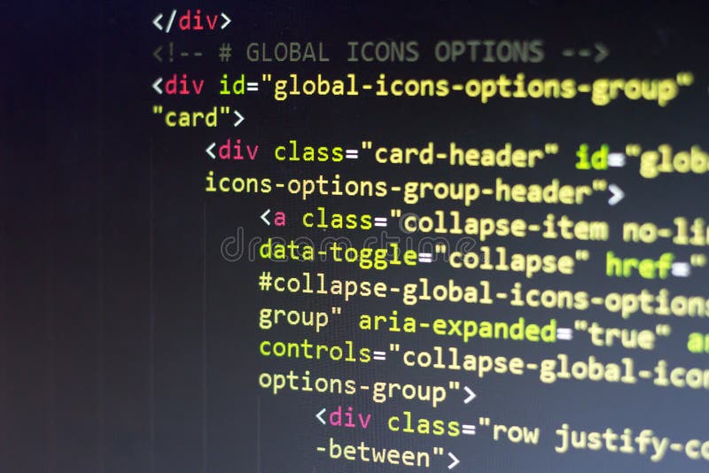 Html Code Computer Programming Source Code Abstract Screen Of Web Developer Digital
