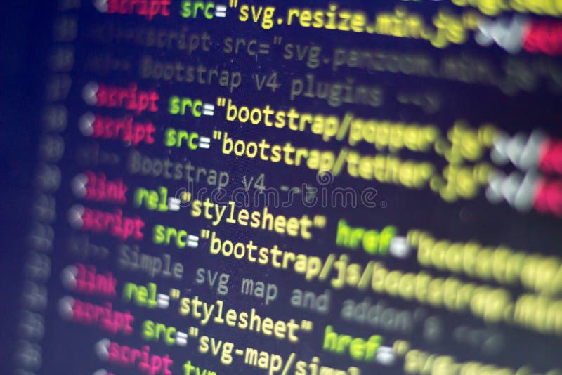 Html Code Computer Programming Source Code Abstract Screen Of Web Developer Digital