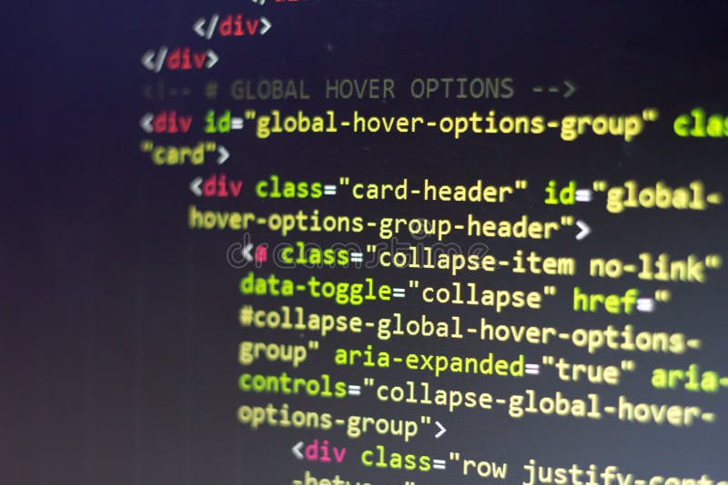Html Code Computer Programming Source Code Abstract Screen Of Web