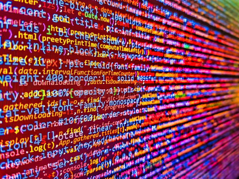 Html Code On Laptop Screen Abstract Screen Of Web Developer Abstract Computer Lines Of Html