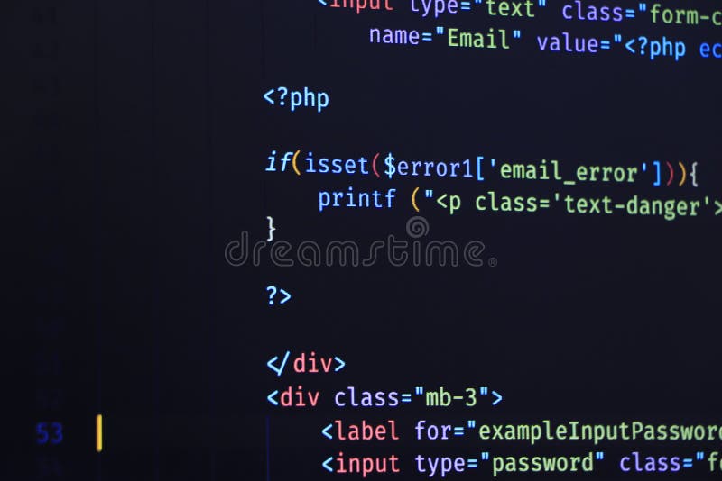 Html Code On Laptop Screen Python Code Computer Screen Stock Image Image Of Language