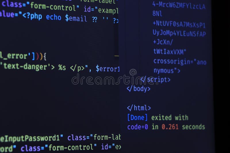 HTML Code on Laptop Screen, Python Code Computer Screen Stock Photo ... HTML Code on Laptop Screen, Python Code Computer Screen Stock Photo ...
