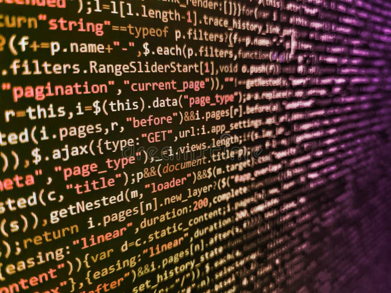 Html Code On Lcd Screen Modern Web Development Background Computer Programming Source Code