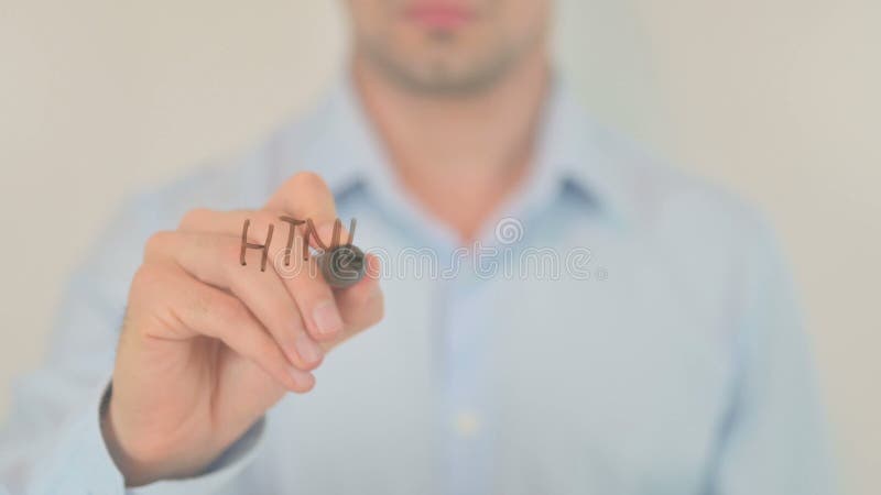 HTML Coding, Man Writing on Transparent Screen Stock Video - Video of ...