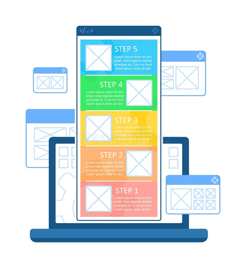 Html Coding Infographic Chart Design Template Stock Vector ...