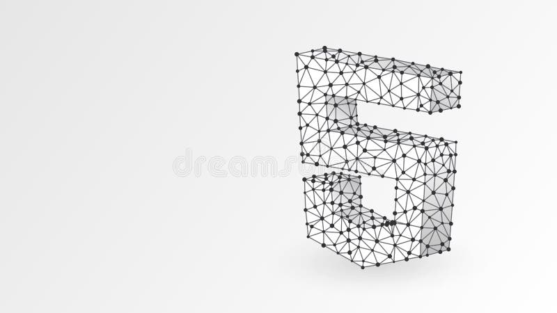 Html Coding Language Sign Device Programming Developing Concept Abstract Digital Wireframe 6827