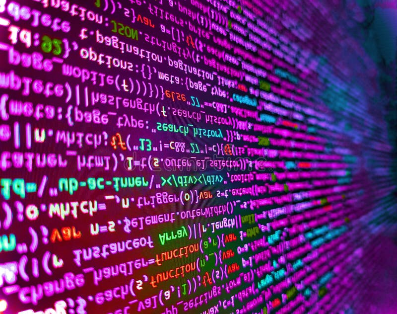 Html5 Concept Macro Arrière-plan En Couleurs Chaudes. Code Source Css3 ...